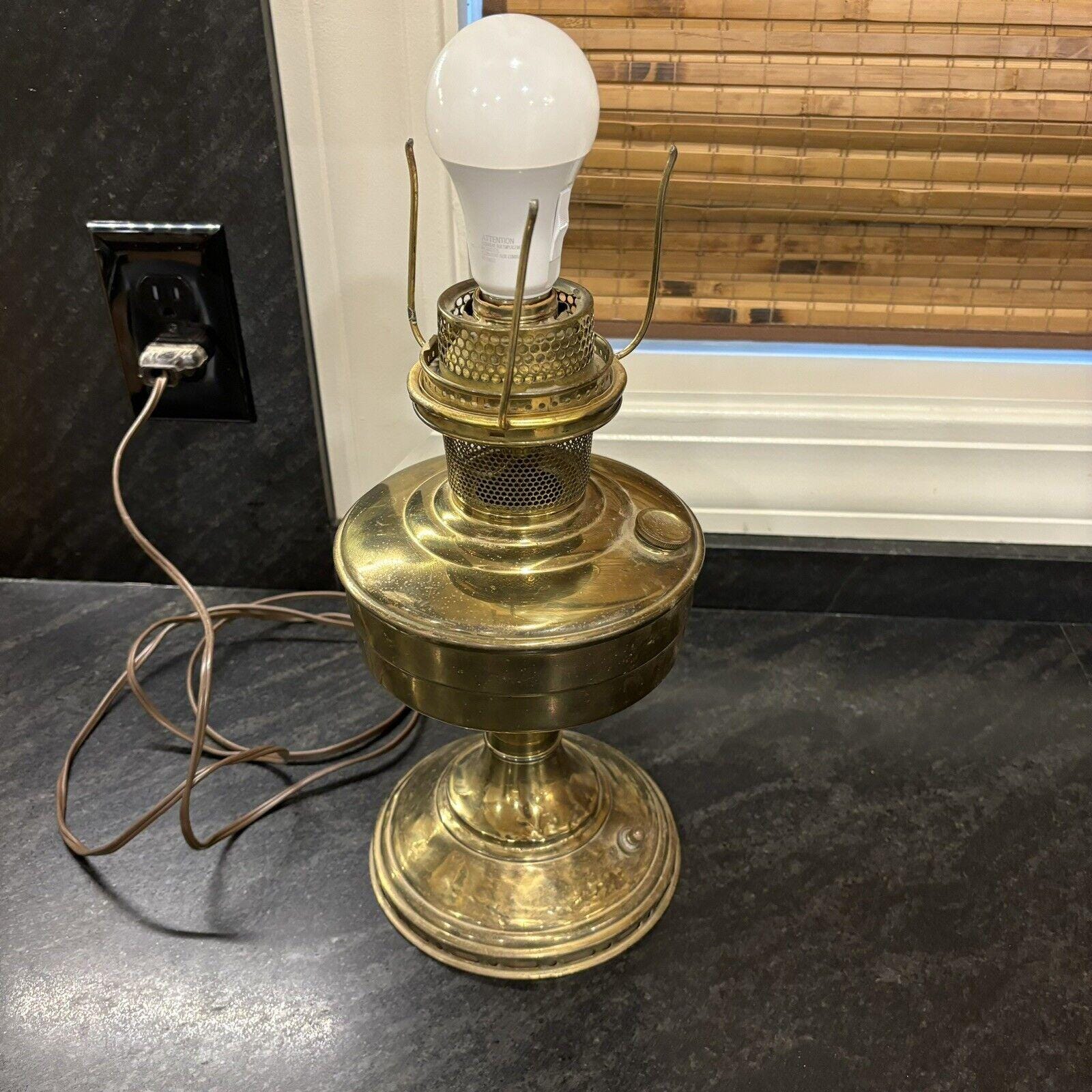 Antique Aladdin Model 12 Brass Kerosene Oil Lamp Electrified - Etsy