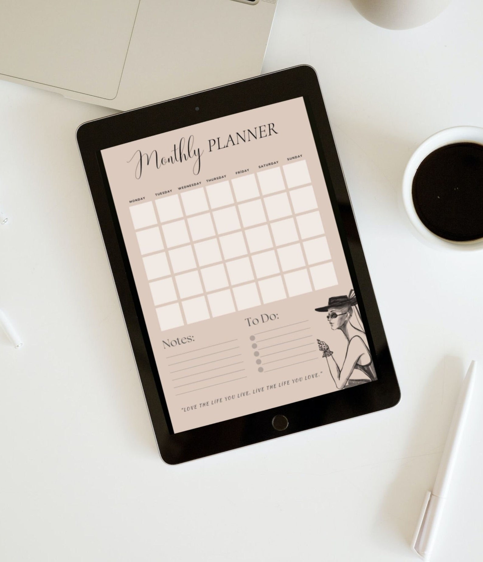 Digital Planners. Aesthetic Weekly Digital Planners. Monthly - Etsy