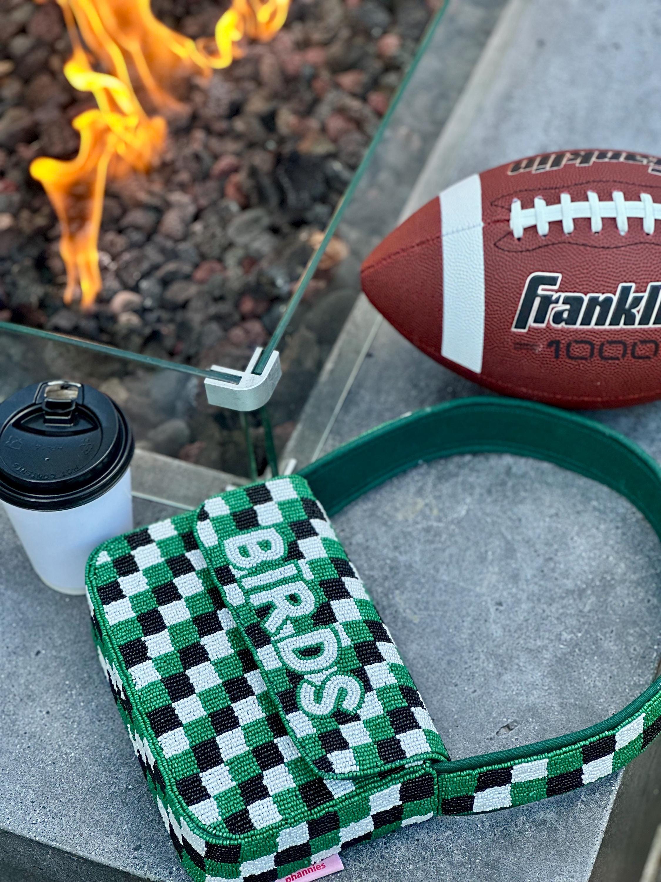 Philadelphia Football "birds" Checkered Beaded Shoulder Bag – Handmade ...