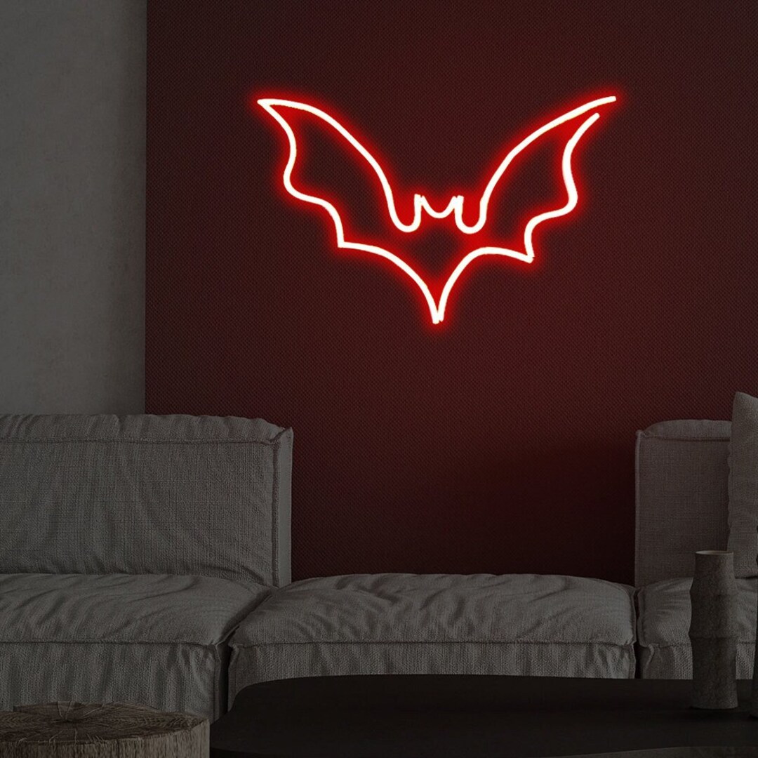 Bat LED Neon Light Neon Sign Neon Sign Bedroom Bat Decor - Etsy