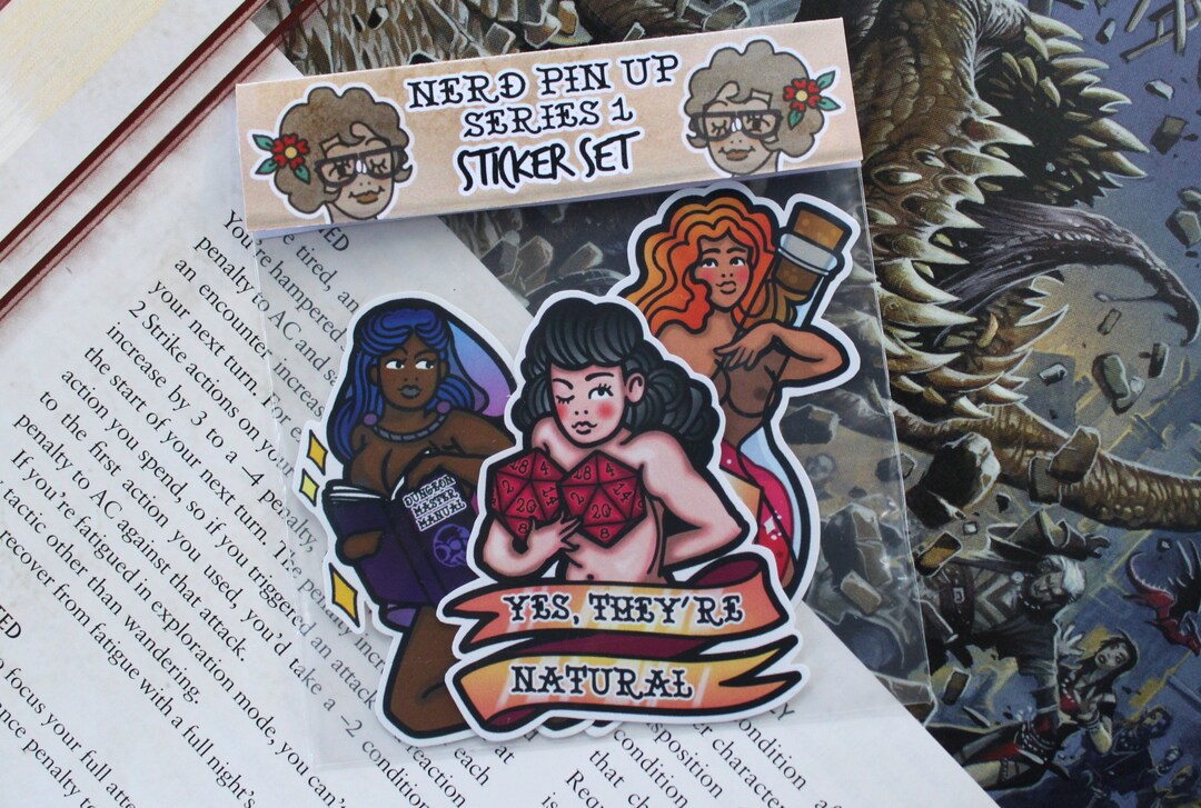 Nerd Pinup Old School Sticker Set TTRPG Stickers - Etsy