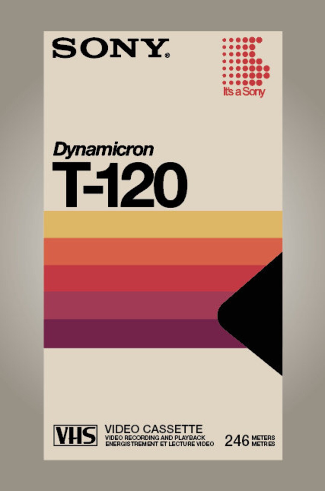 Vintage Sony VHS Tape Poster Retro Video Nostalgia 80s 90s Vibes ...