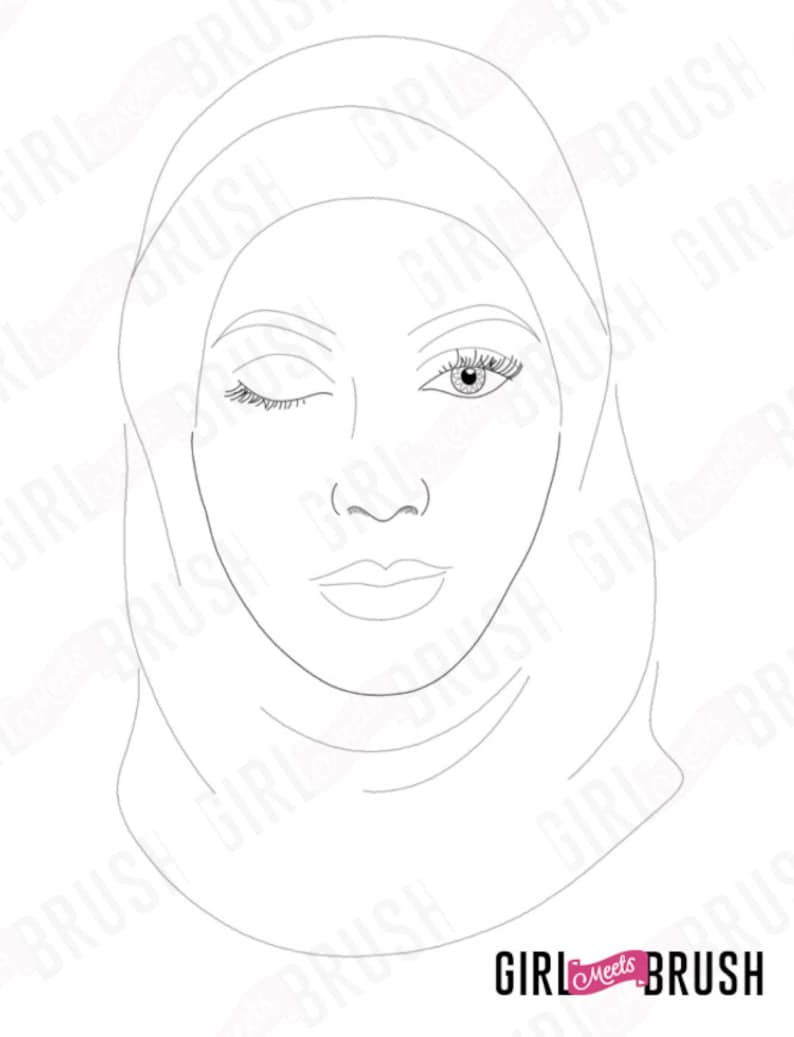 Face Chart Printable Template design Zoya - Etsy