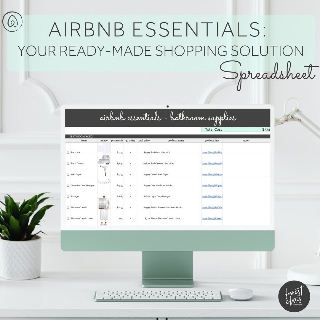 Airbnb Inventory Sheet Airbnb Spreadsheet Google Sheets Airbnb Start up ...