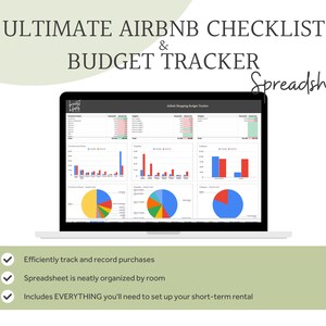 Airbnb Inventory Checklist & Expense Tracker Airbnb - Etsy