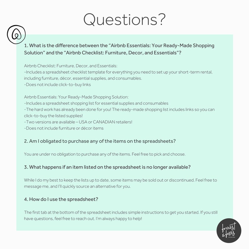 Airbnb Inventory Checklist & Expense Tracker Airbnb Spreadsheet Google ...