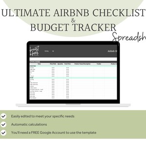 Airbnb Inventory Checklist & Expense Tracker Airbnb - Etsy