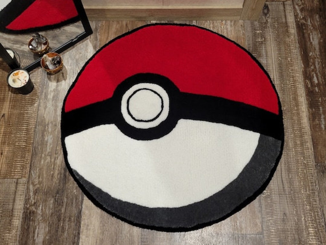 Custom Pokeball Tufted Rug - Etsy