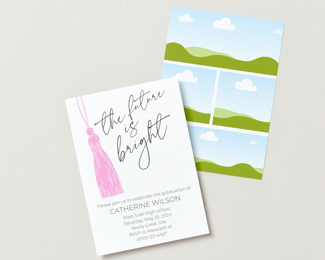 The Future is Bright - Graduation Invitations - Etsy