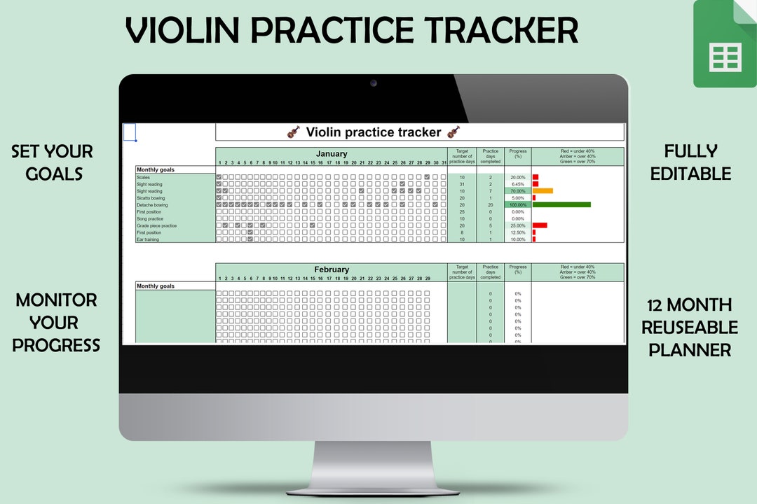 Violin Practice Tracker (digital Download) | Violin Journal | Gift for ... Violin Practice Tracker (digital Download) | Violin Journal | Gift for ...