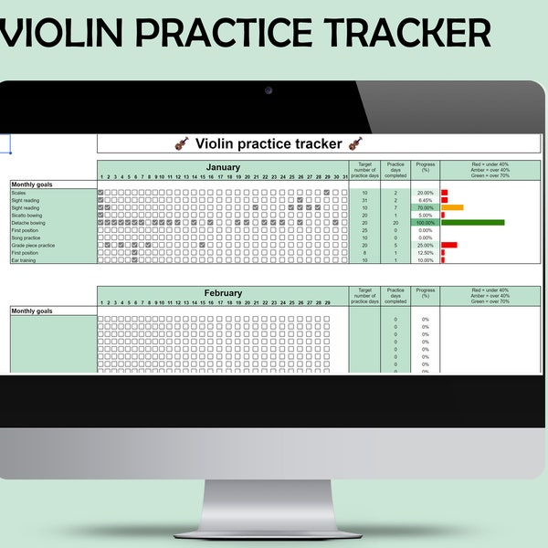 Violin Planner - Etsy