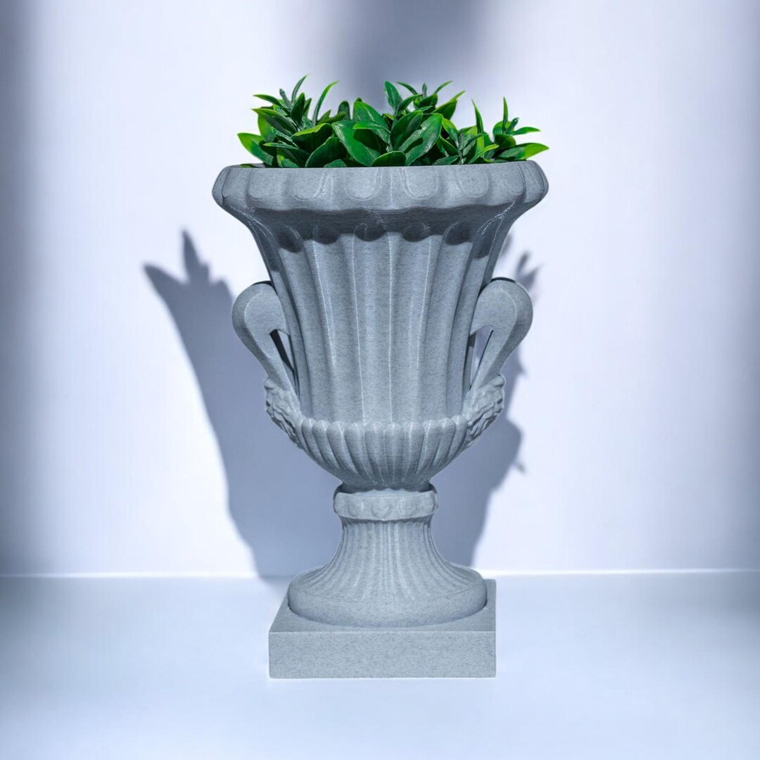 Decorative Cup - Shaped Flower Pot With Roman Design - Elegant and ...