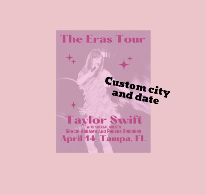 The Eras Tour Poster Taylor Swift Poster Custom Eras Tour Poster ...