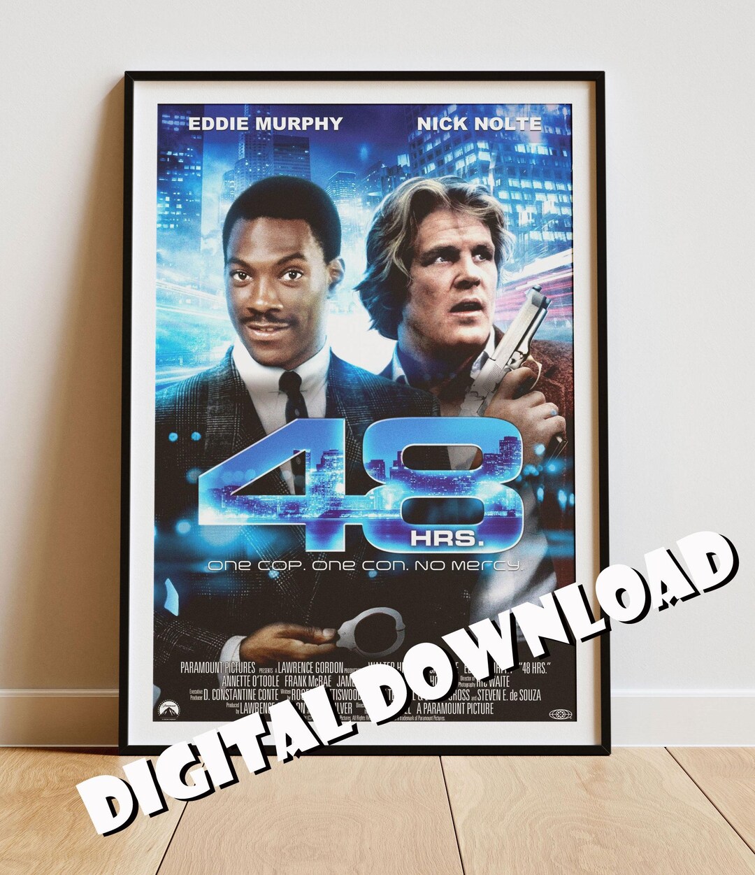 48 Hrs 1982 Movie Poster High-resolution Digital Download in A1, A2, A3 ...