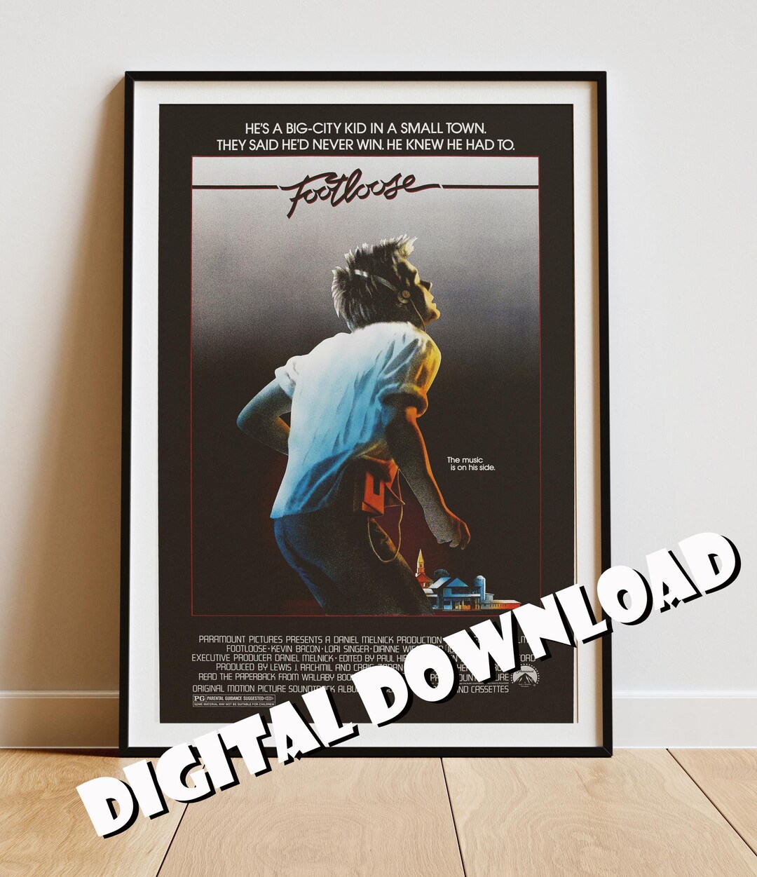Footloose 1984 Movie Poster High-resolution Digital Download in A1, A2 ...