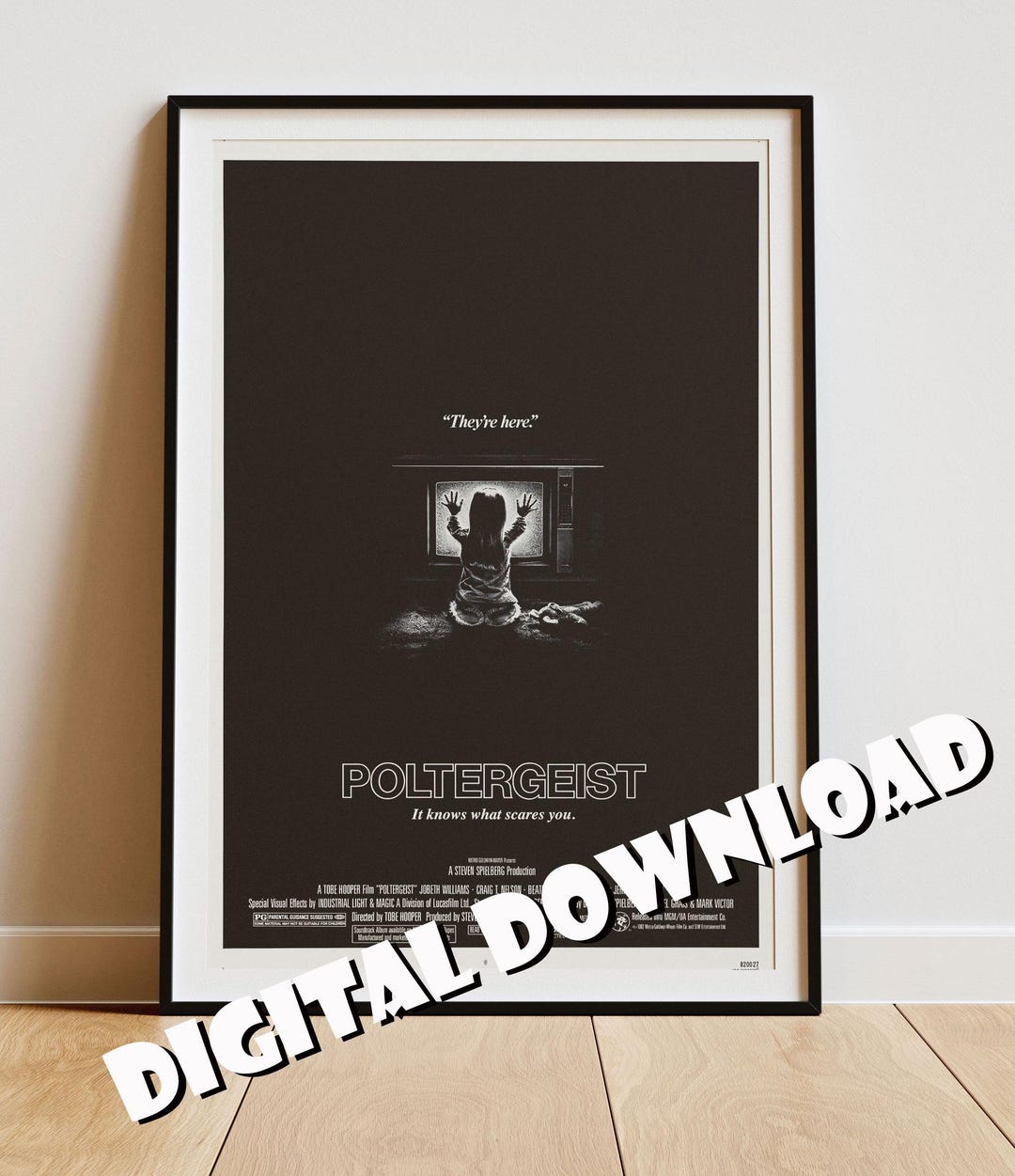 Poltergeist 1982 Movie Poster High-resolution Digital Download in A1 ...