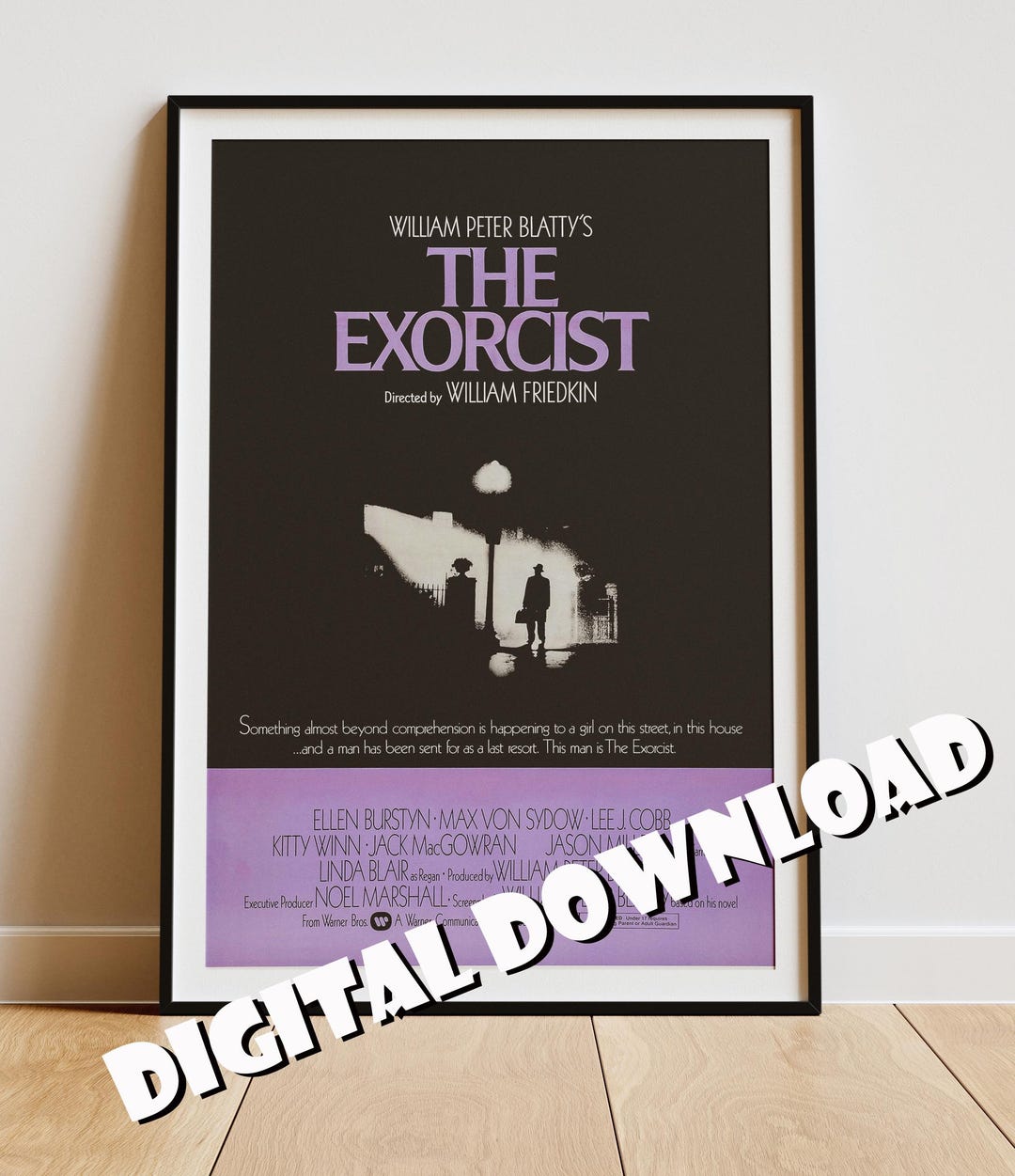The Exorcist 1973 Movie Poster High-resolution Digital Download in A1 ...