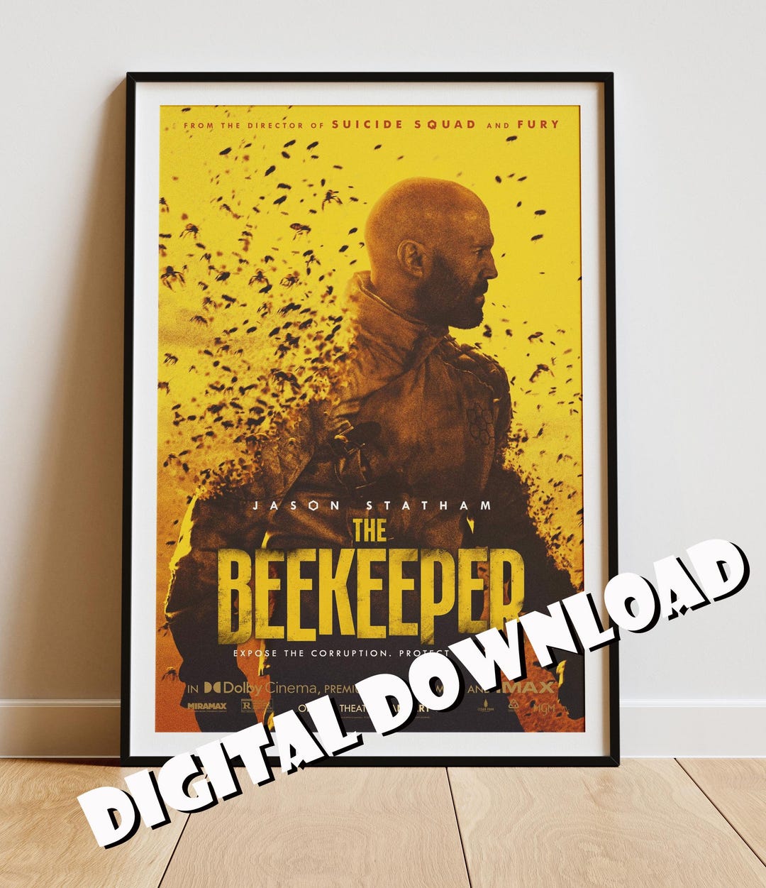 The Beekeeper 2024 Movie Poster Digital Poster Download, 300dpi Jpeg ...