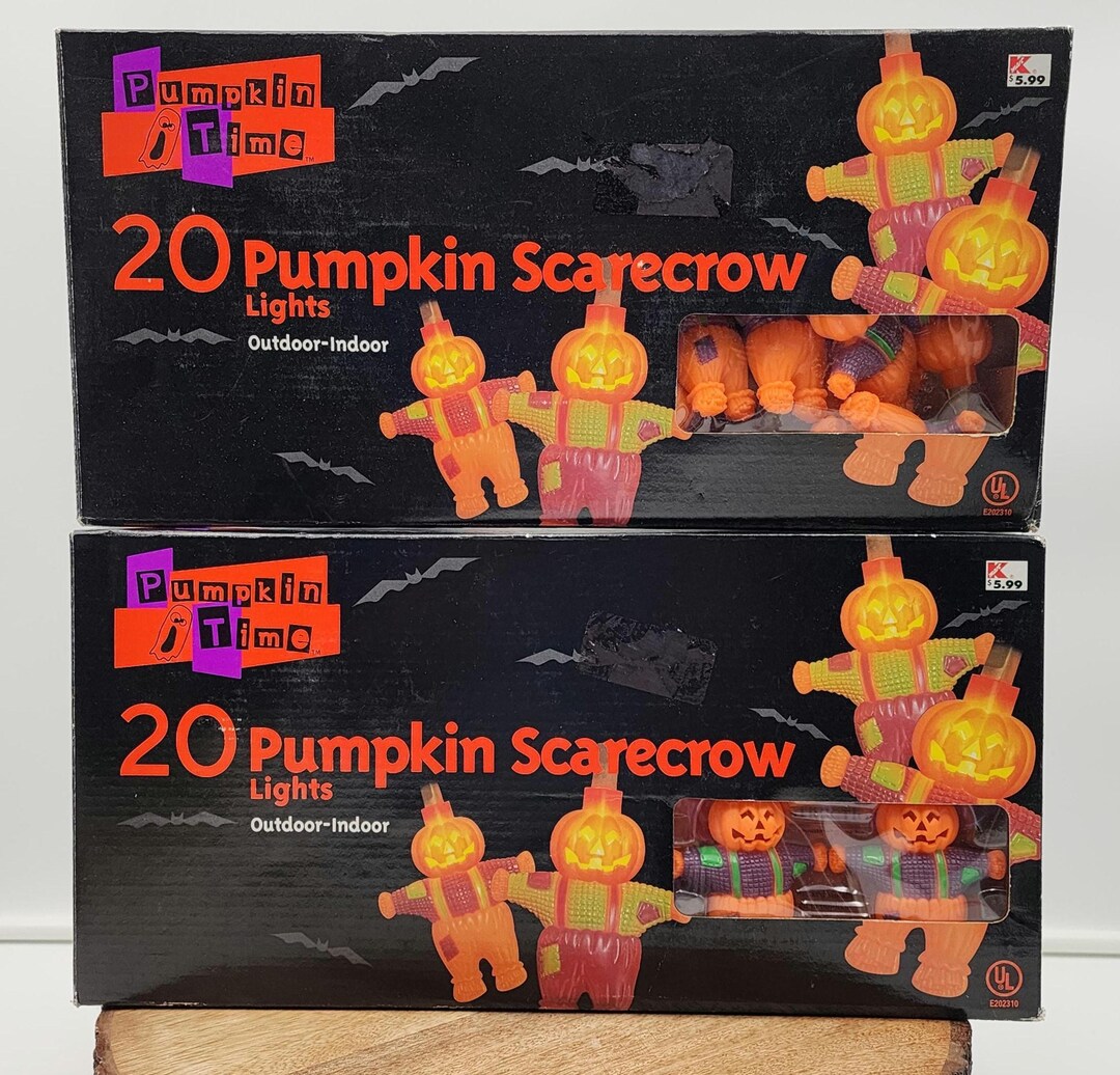 Vintage Pumpkinhead Scarecrow Halloween Blow Mold String Lights – Kmart ...