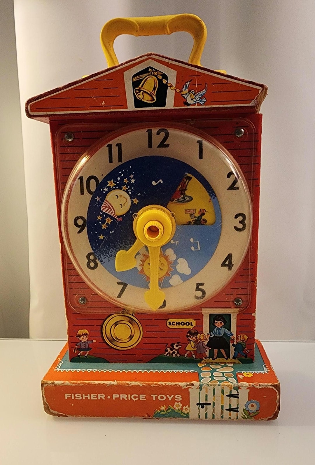 Vintage 1962 Fisher Price Musical Tick Tock Teaching Clock 997 Works ...