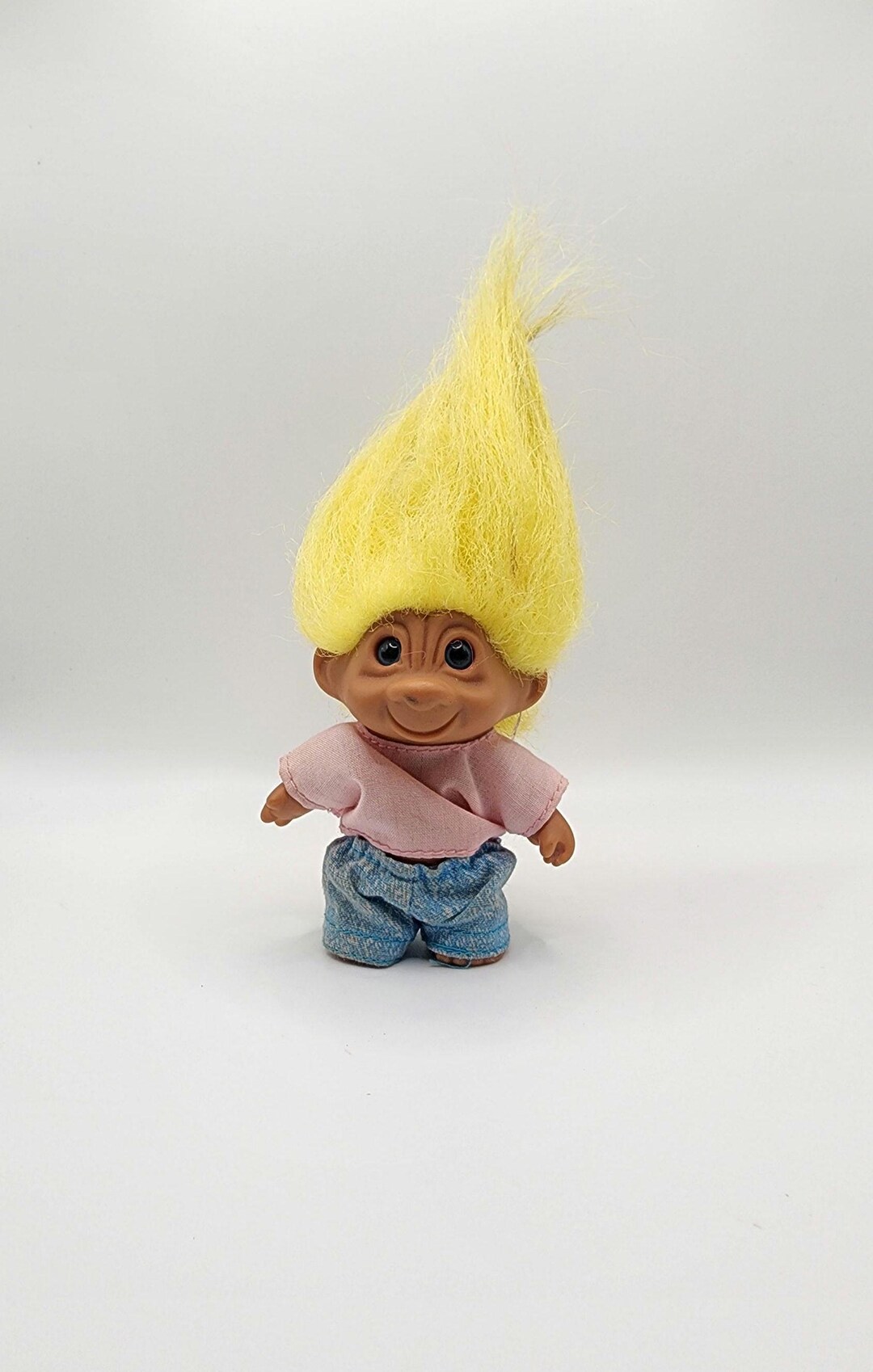 Vintage Troll Doll With Bright Yellow Hair – 90s Nostalgia Toy – Retro ...