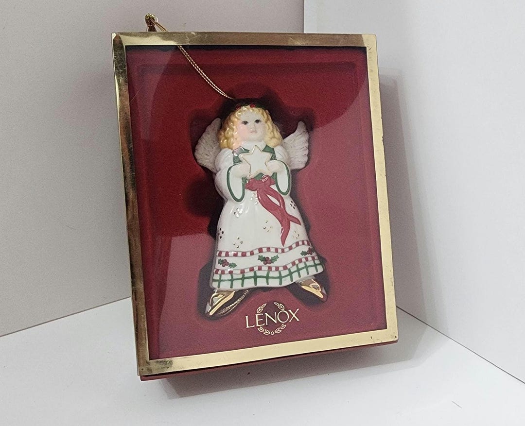 Lenox Angel Ornament With Pull String Moving Wings and Legs - Etsy