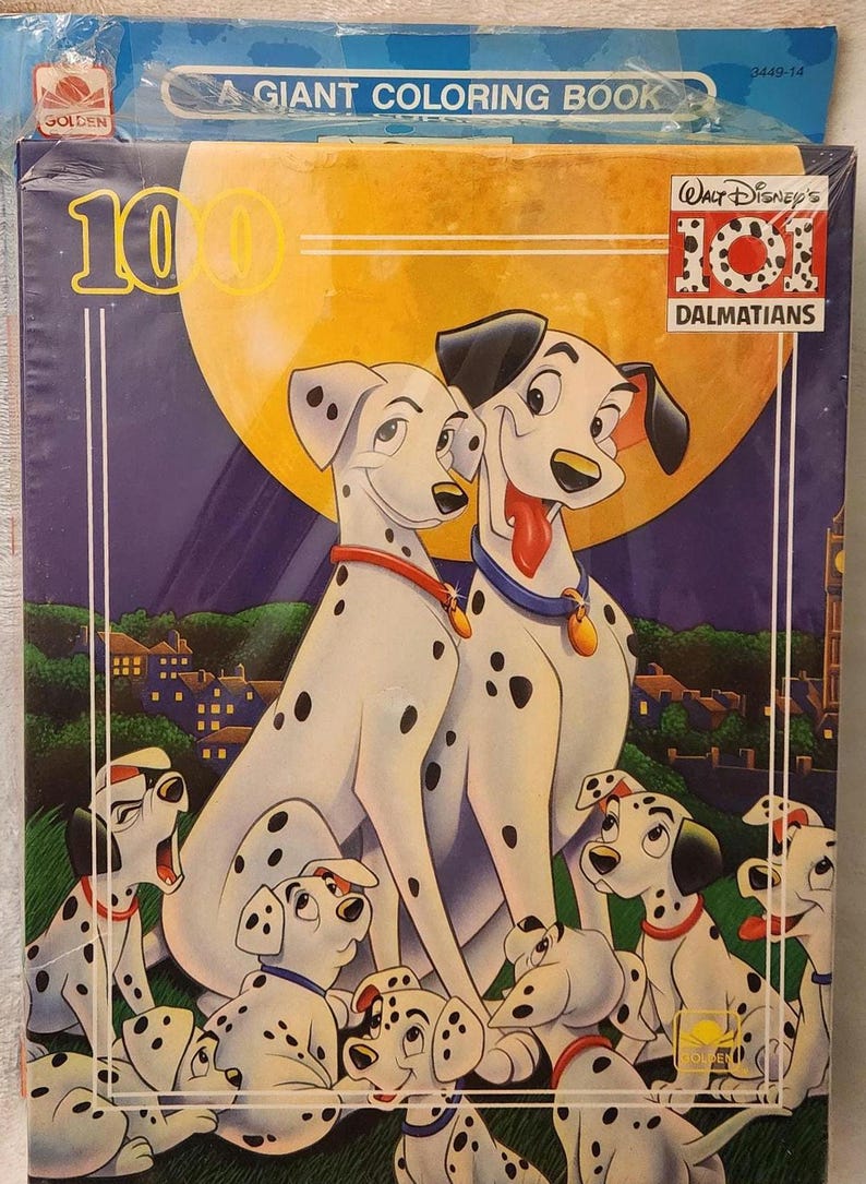 1991 Walt Disney 101 Dalmatians 100 Piece Puzzle, Book & Gaint Coloring ...