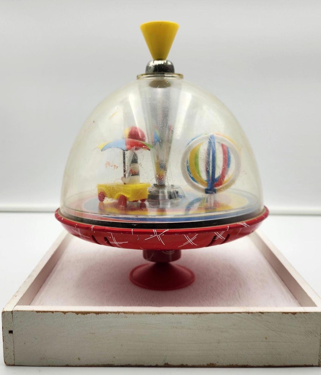 Vintage 1970s LBZ Lorenz Bolz Circus Theme Spinning Top Toy – Made in ...