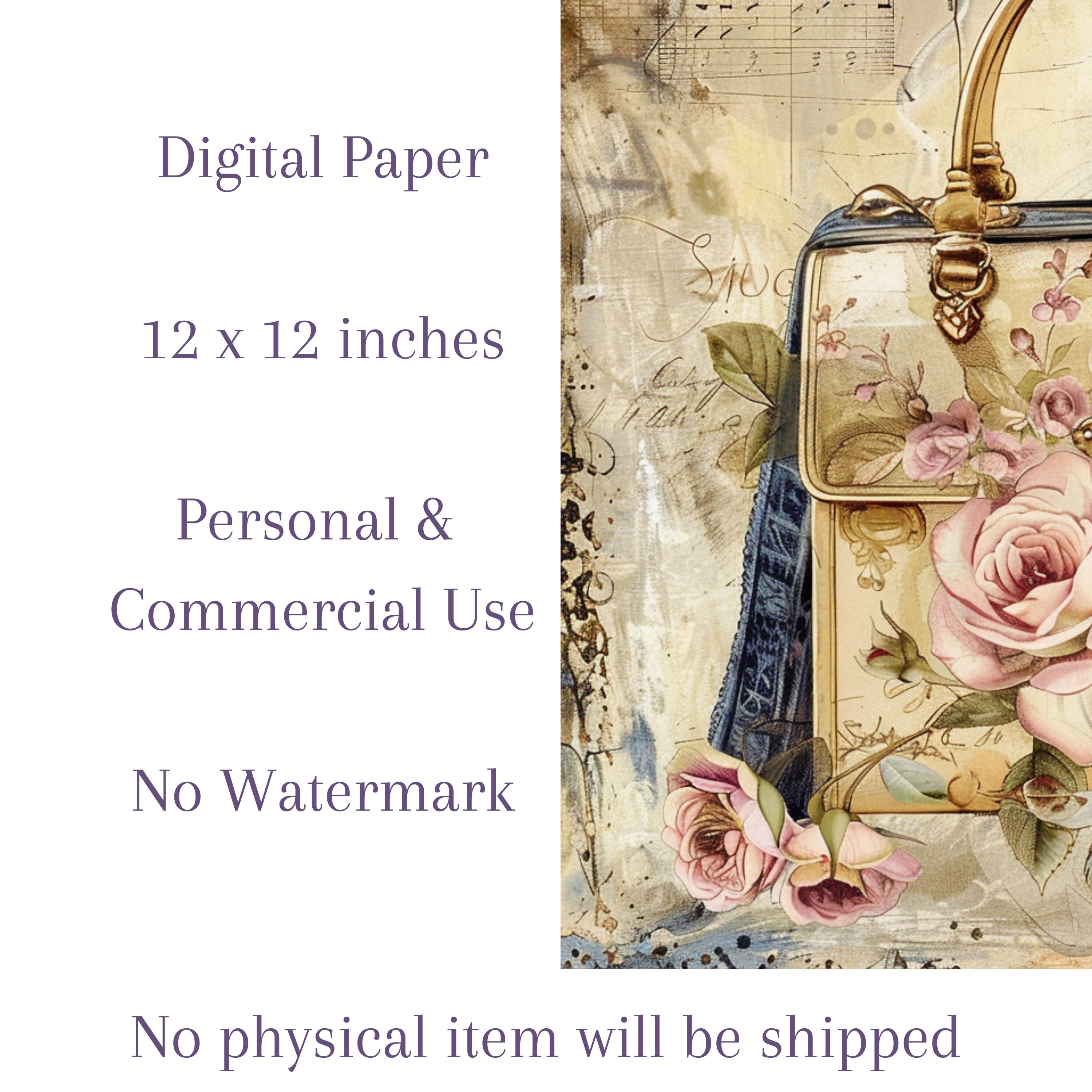 Timeless Elegance Victorian Style Paper, Shabby Chic Paper, Dreamy and ...