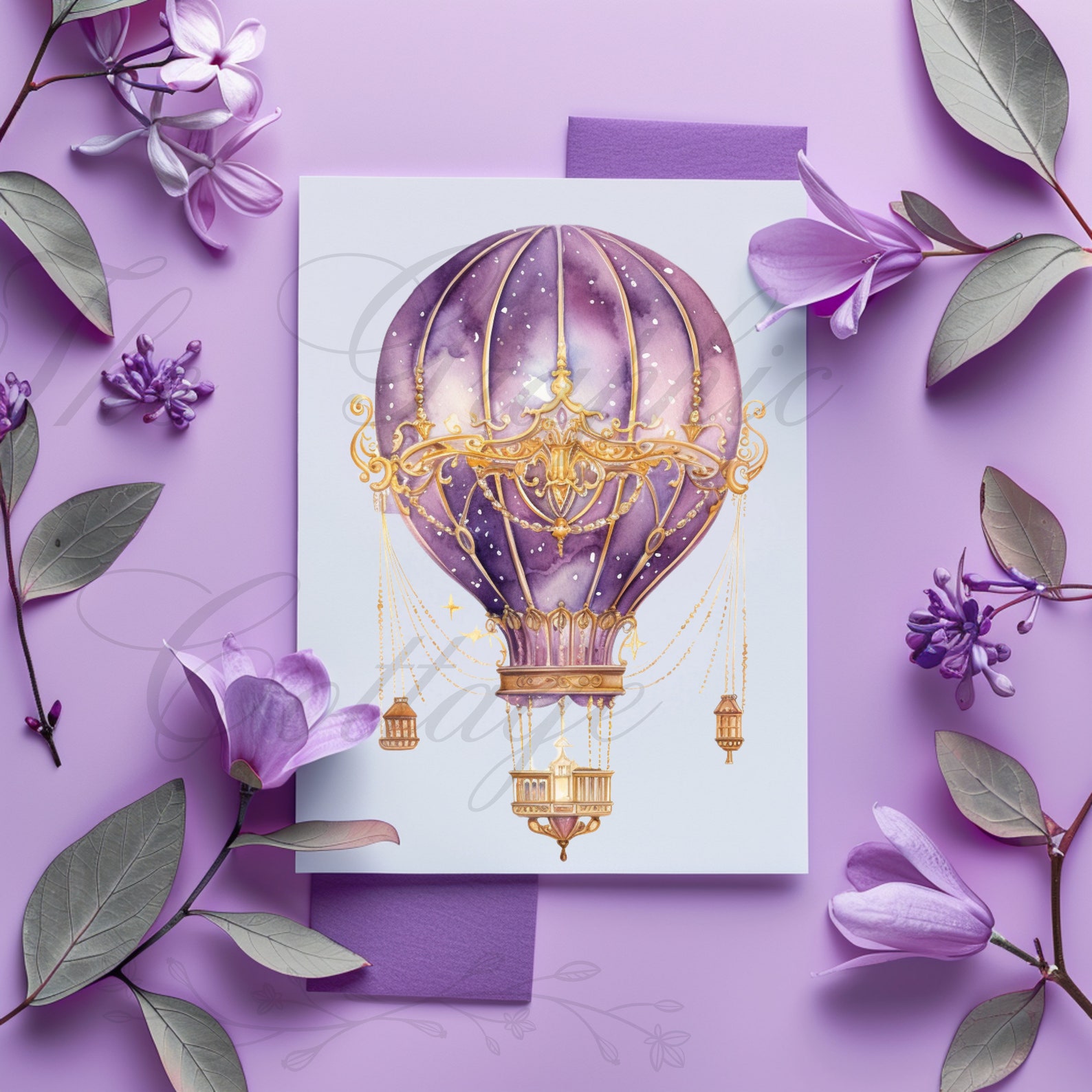 Watercolor Princess Clipart, Purple Princess Theme Clipart, Princess ...