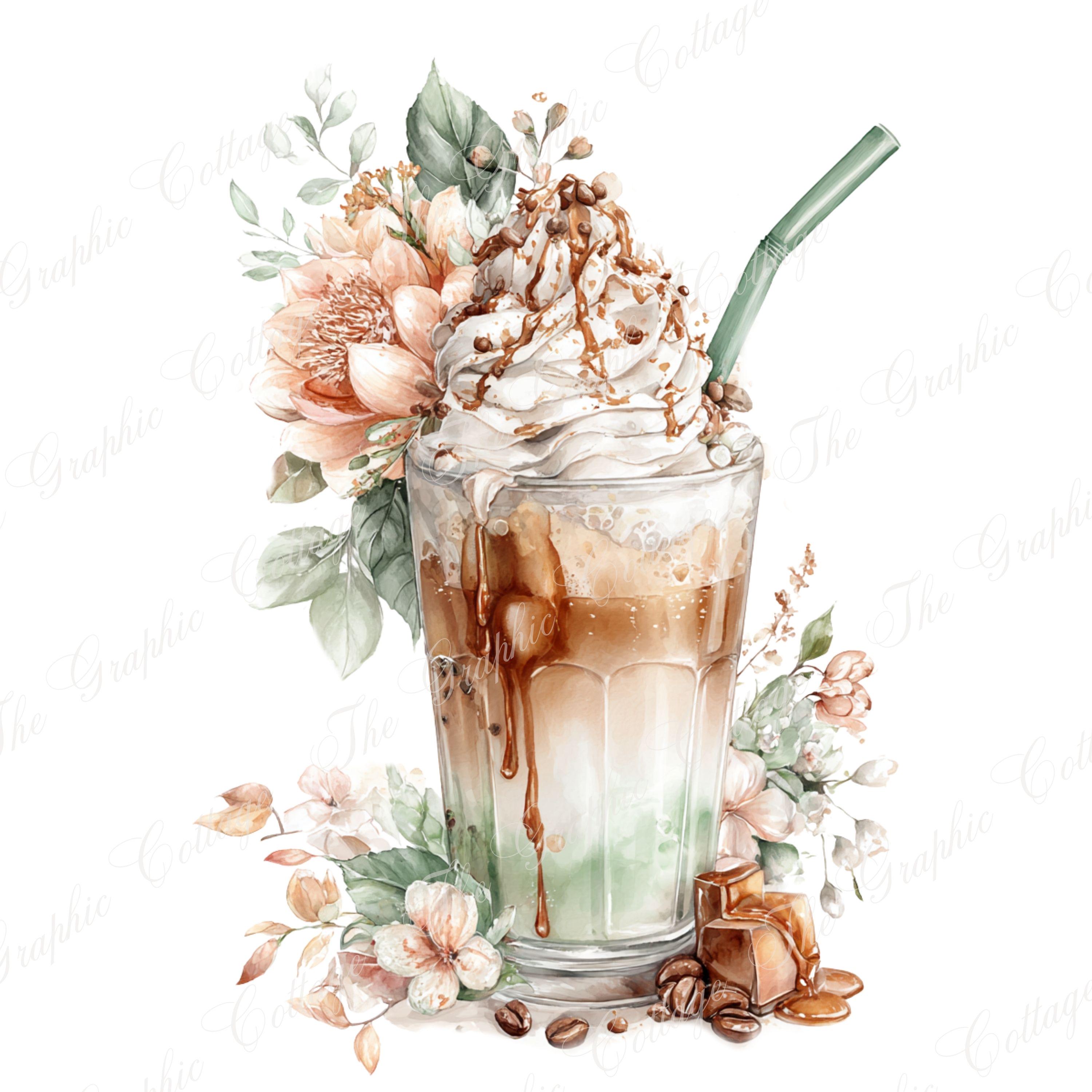 Watercolor Ice Cream Clipart: Pastel Summer Dessert Illustrations PNG ...