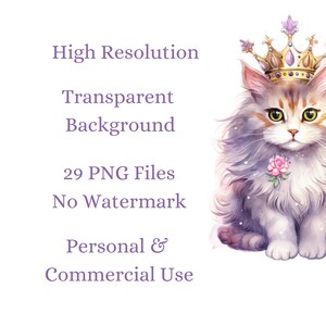 Watercolor Clipart, Adorable Cat Clipart, Kittens, Enchanted Style ...
