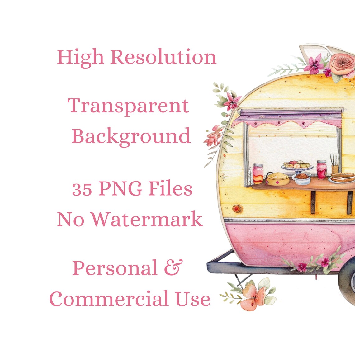 Watercolor Picnic Clipart, Picnic, Romantic Picnic, Picnic Party ...