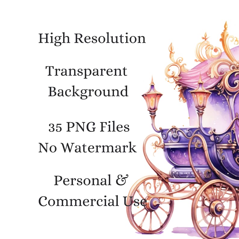 Watercolor Princess Clipart, Purple Princess Theme Clipart, Princess ...