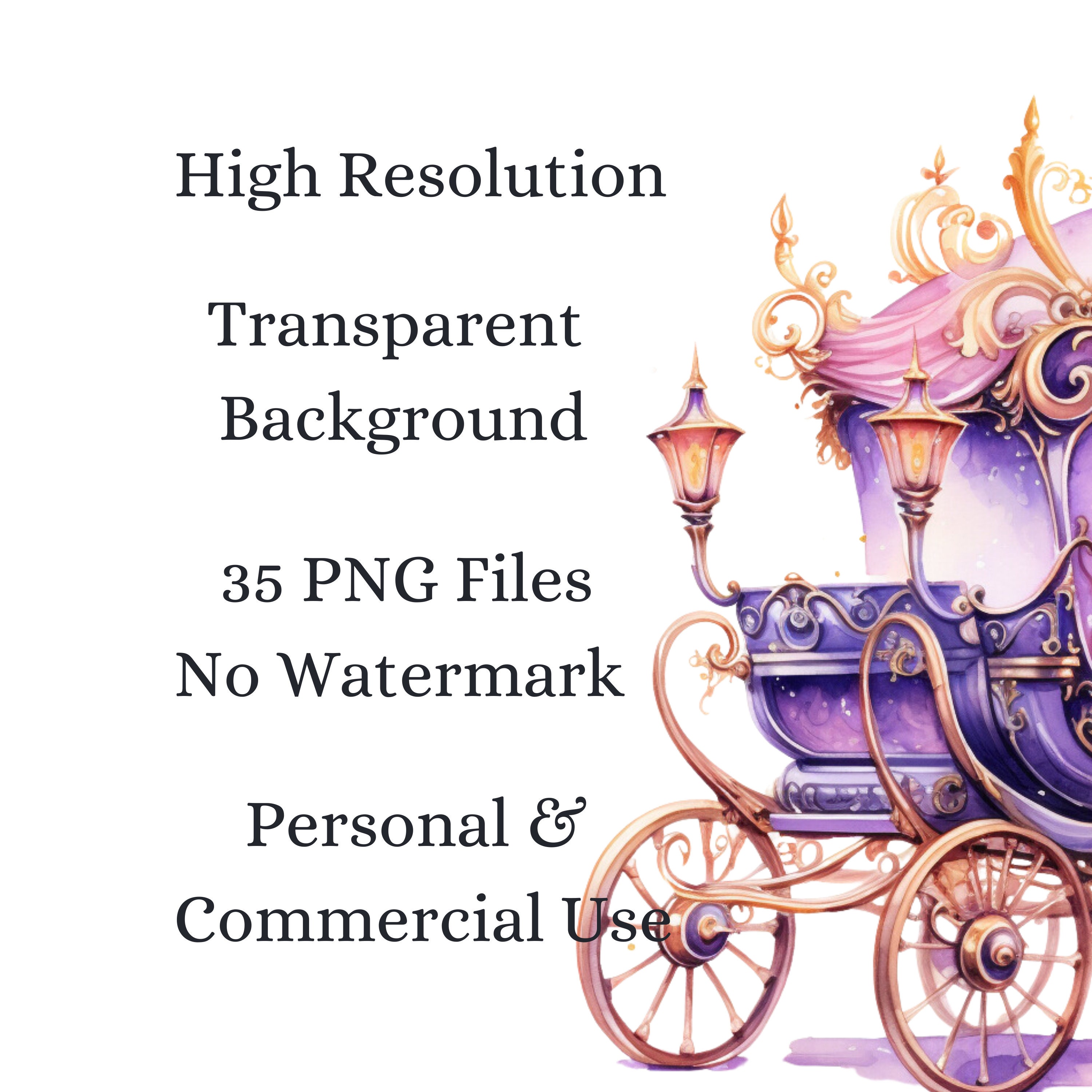 Watercolor Princess Clipart, Purple Princess Theme Clipart, Princess ...