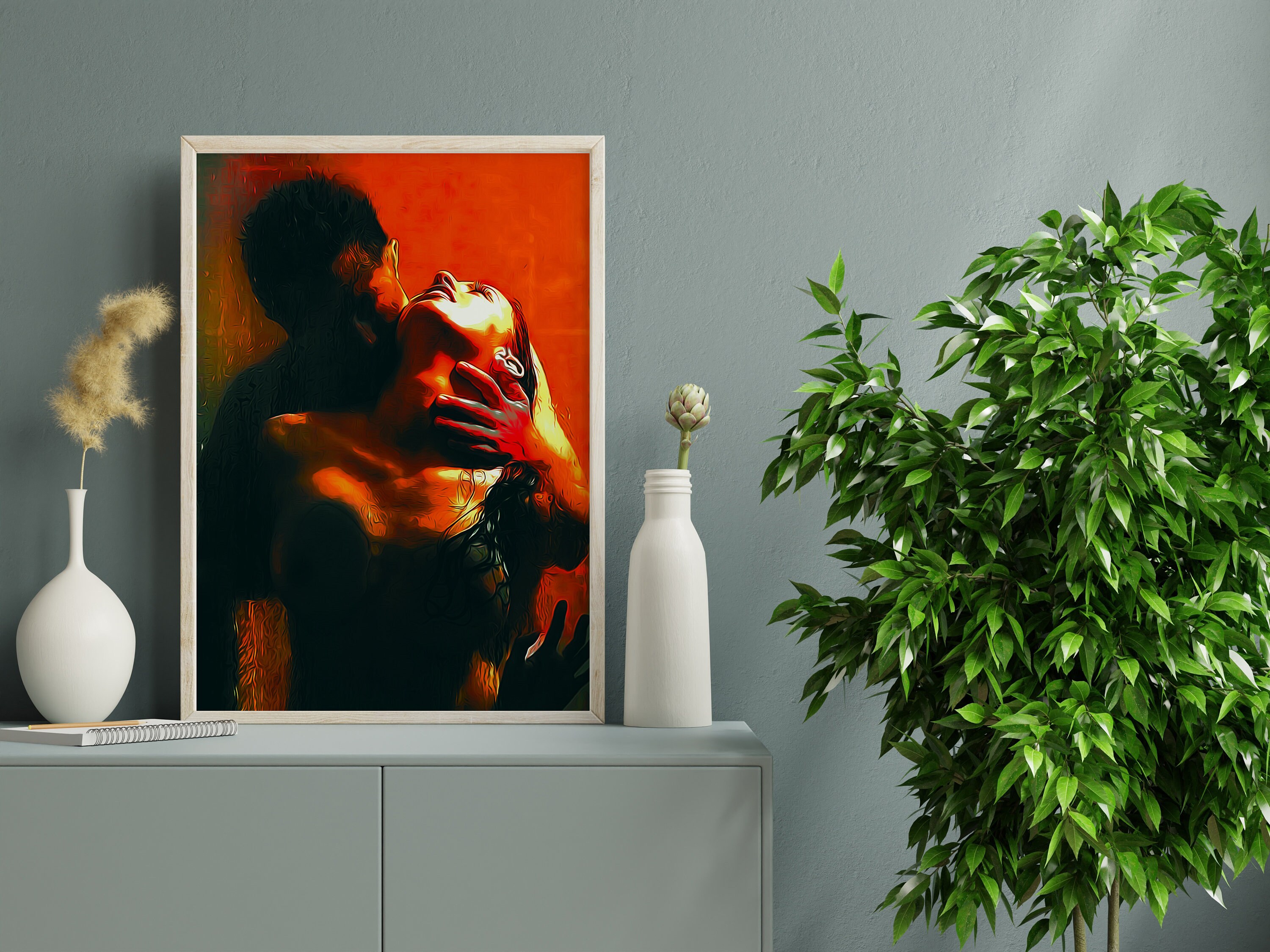 Collection Includes 3 Couple Wall Art, Intimate Moments Prints, Kissing Couple, Sensual Wall Art ...