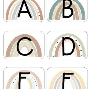 Boho Rainbow Editable Classroom Library Labels - Etsy