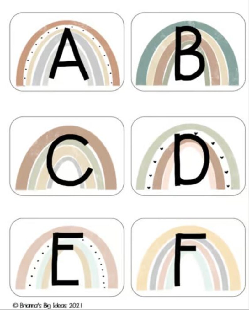 Boho Rainbow Editable Classroom Library Labels - Etsy