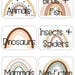 Boho Rainbow Editable Classroom Library Labels - Etsy
