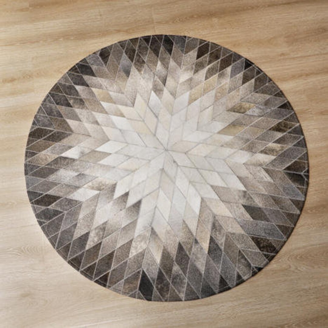 Buy Real Cowhide Leather Area Rug Handmade Patchwork Leather Rug ...