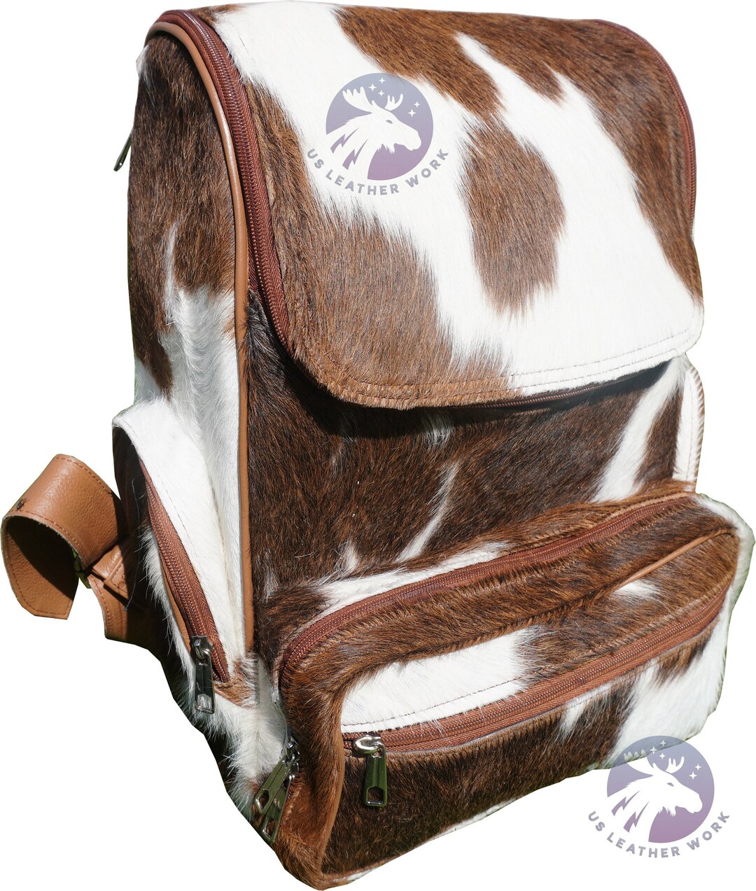 Handmade Cowhide Leather Backpack Genuine Leather Travel Backpack ...