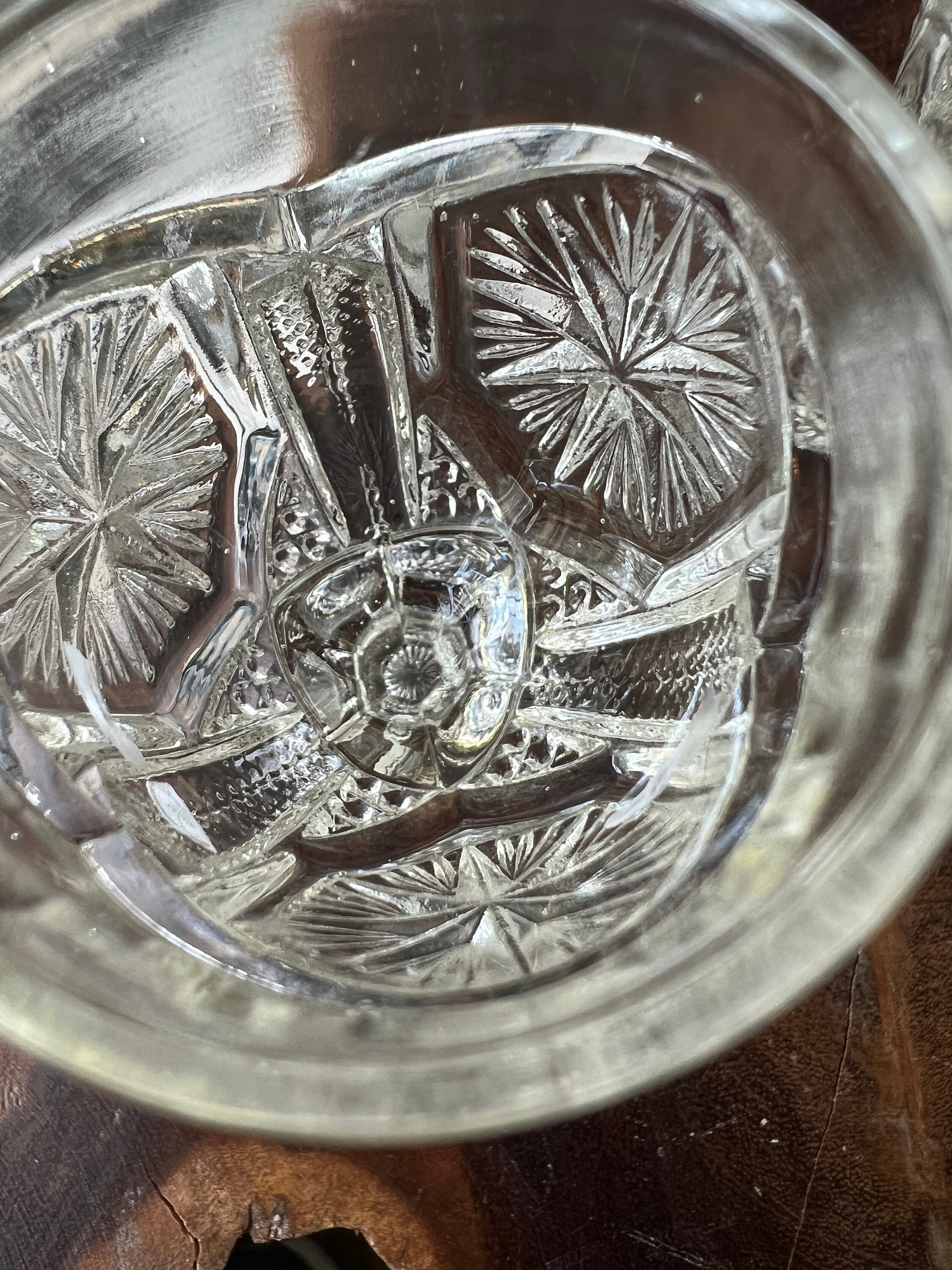 Antique Star & File Wine Goblet EAPG Imperial Glass 1904 612 Panel Star ...