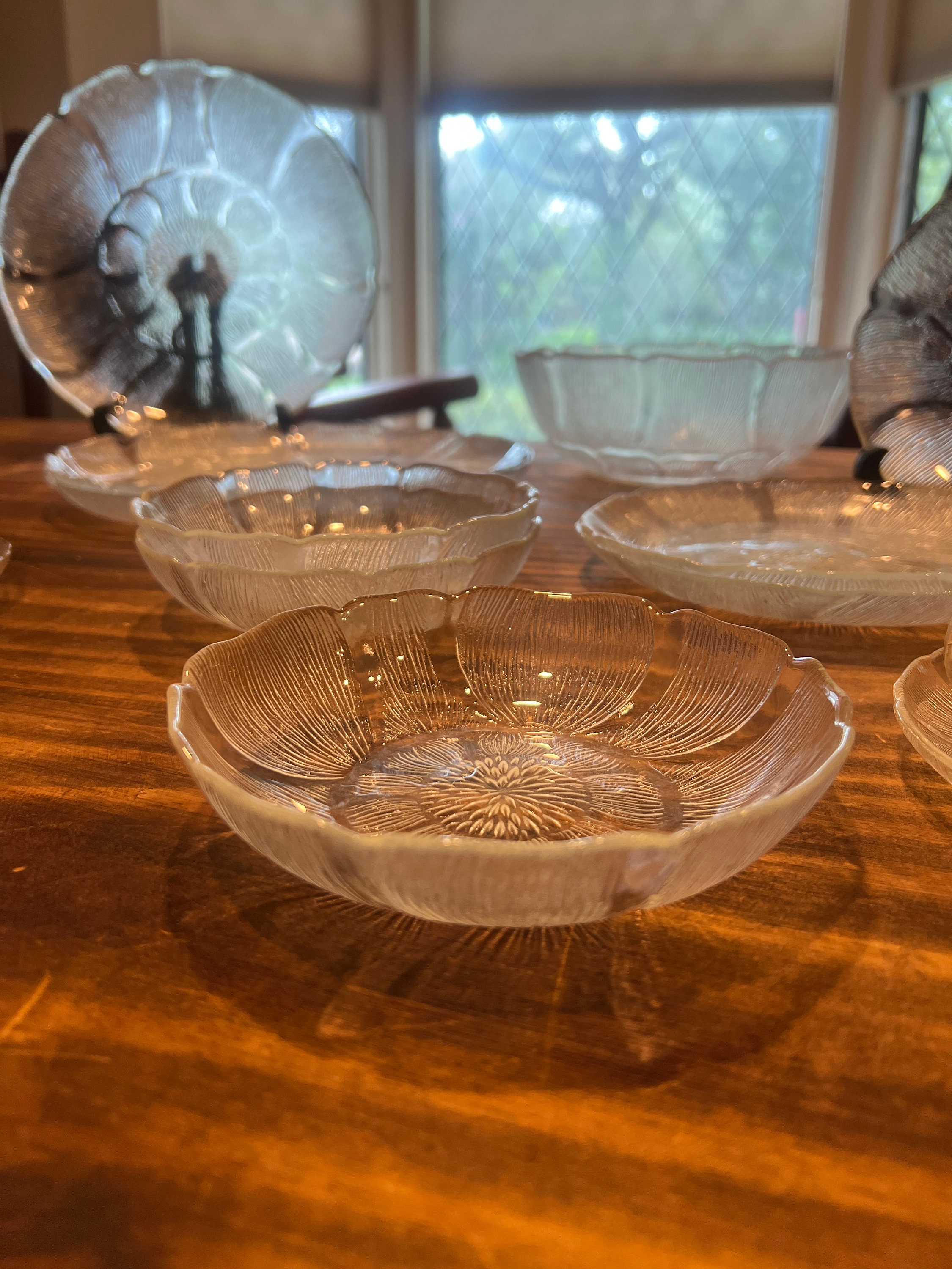 16 Piece Vintage Arcoroc France FLEUR Glassware|plates|cups|saucers ...