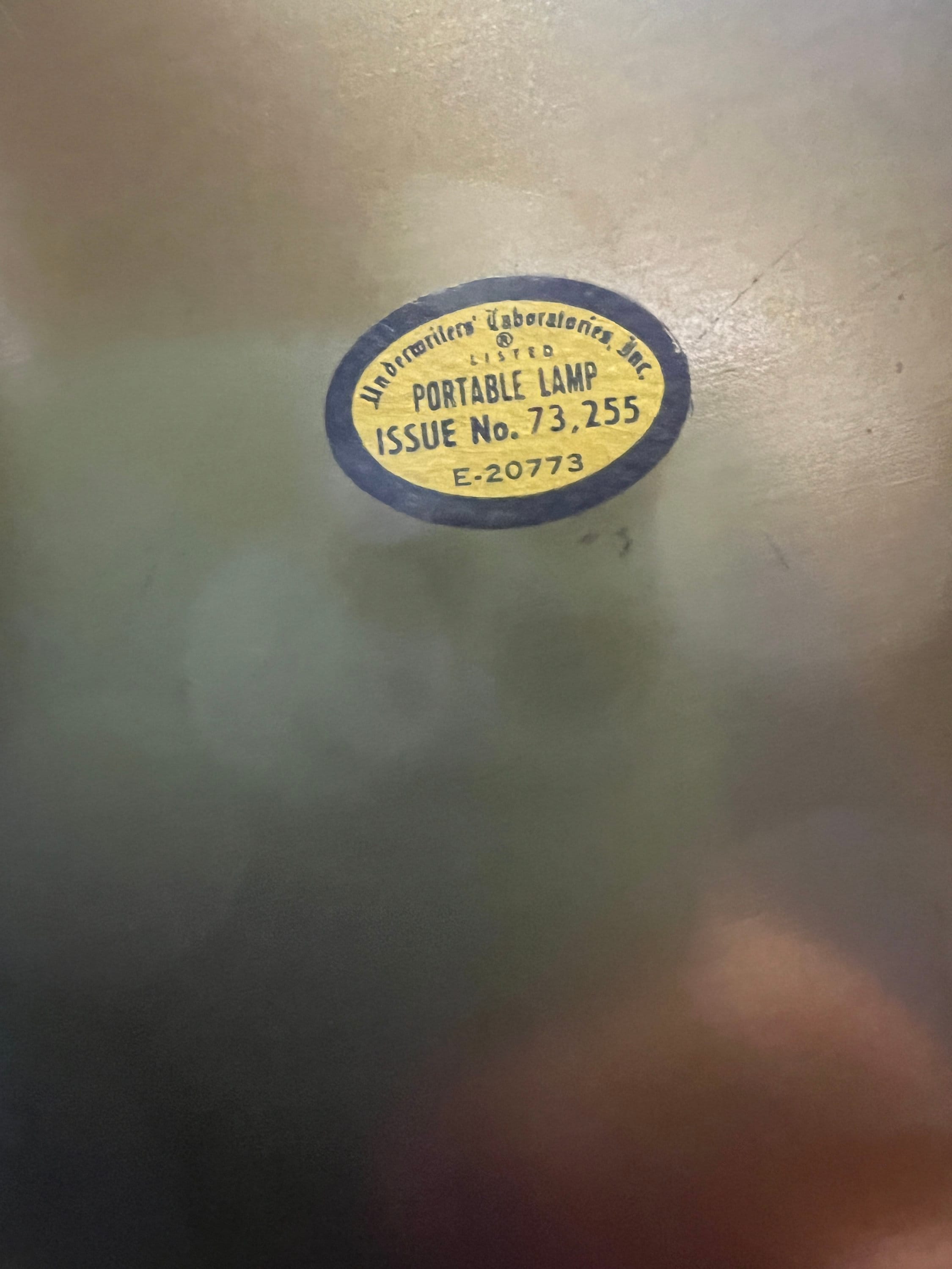 Rare Vintage Underwriters Laboratories Inc Portable Lamp Issue - Etsy