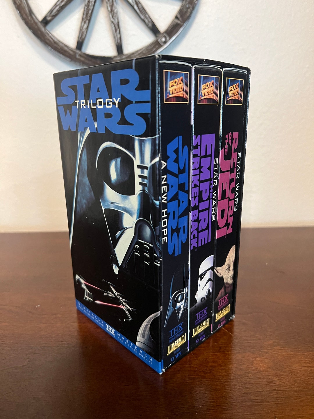 1995 Star Wars Trilogy VHS 3 Tape Box Set THX Digitally Mastered Tapes ...