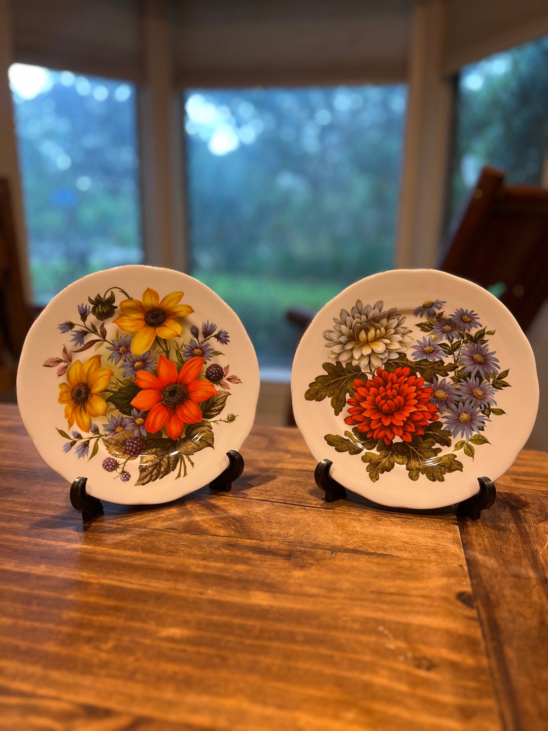 Set of Five(5) St. George |fine Bone China| Floral| Plates| Scalloped ...