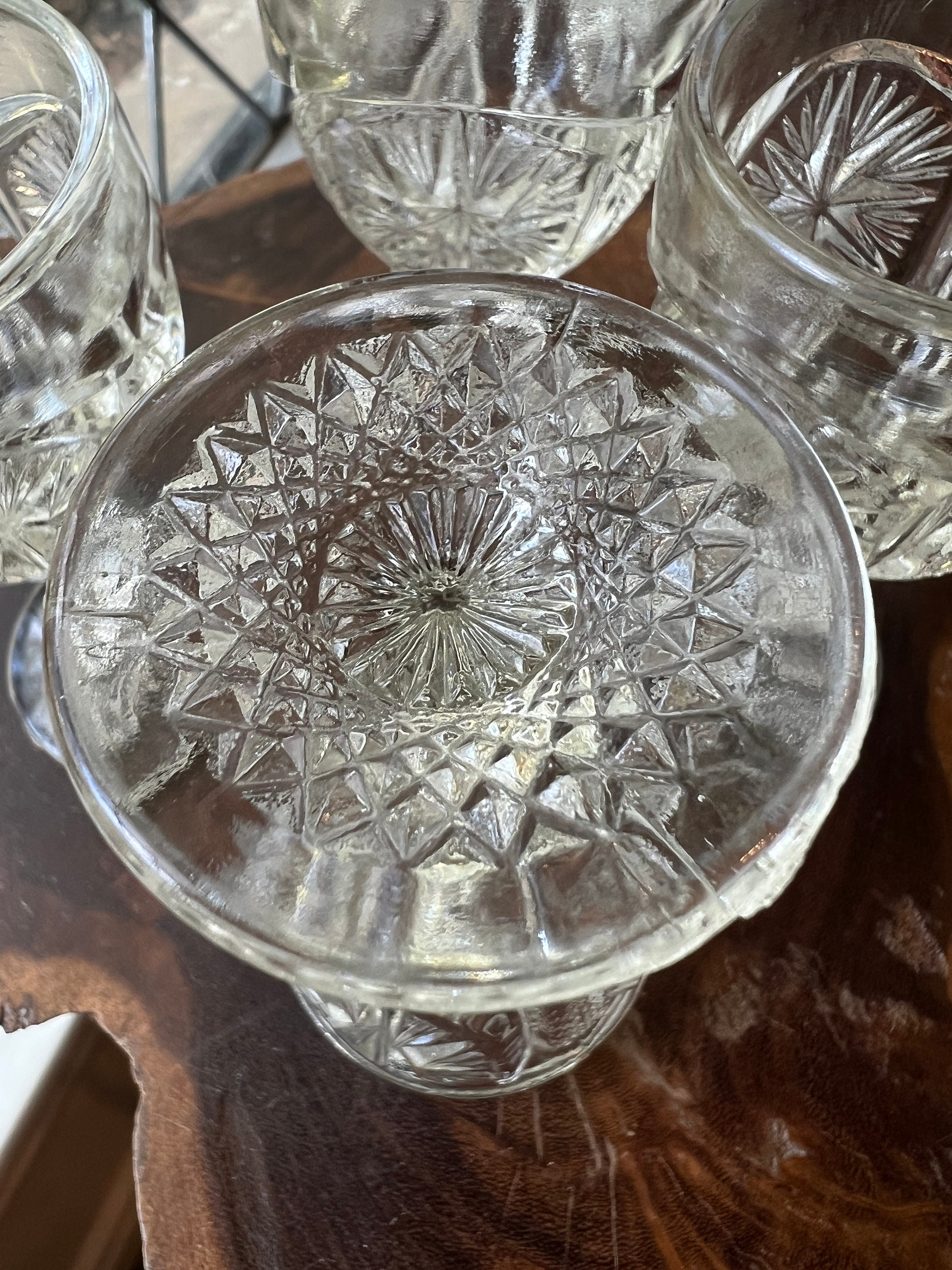 Antique Star & File Wine Goblet EAPG Imperial Glass 1904 612 Panel Star ...