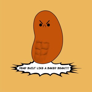 Dead Built Like A BAKED BEAN Sticker - Etsy