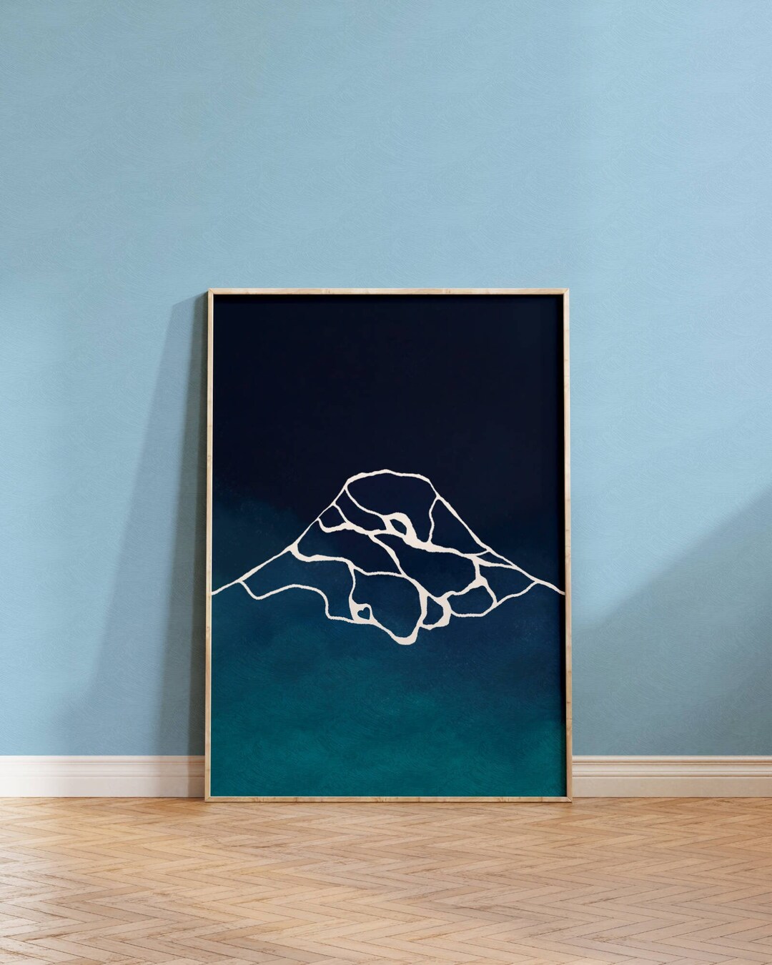 Mount Fuji Poster Great Wave Japan Ocean Fuji Art Print Giclée Modern ...