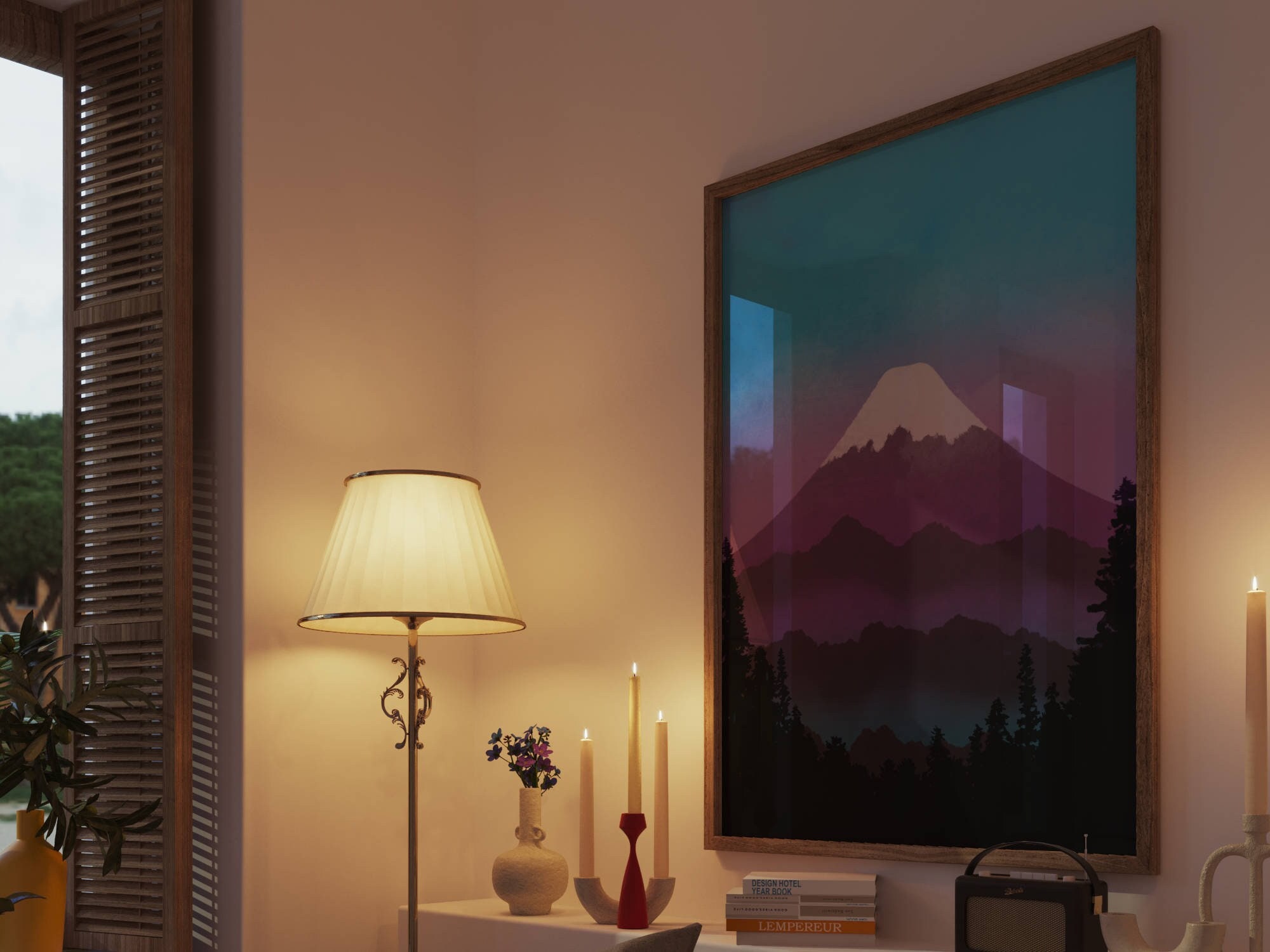 Mount Fuji Futuristic Poster Japanese Modern Art Mount Fuji Design ...